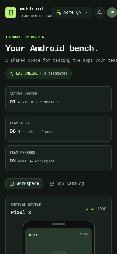 WebDroid Emulator