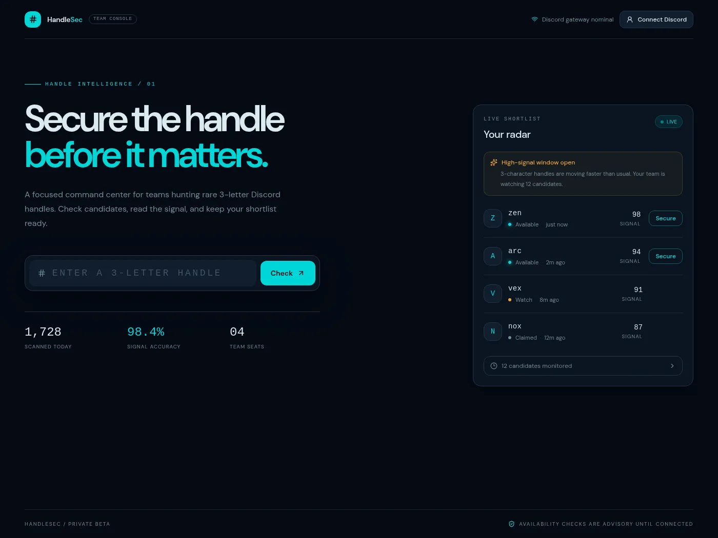 HandleSec Discord Bot