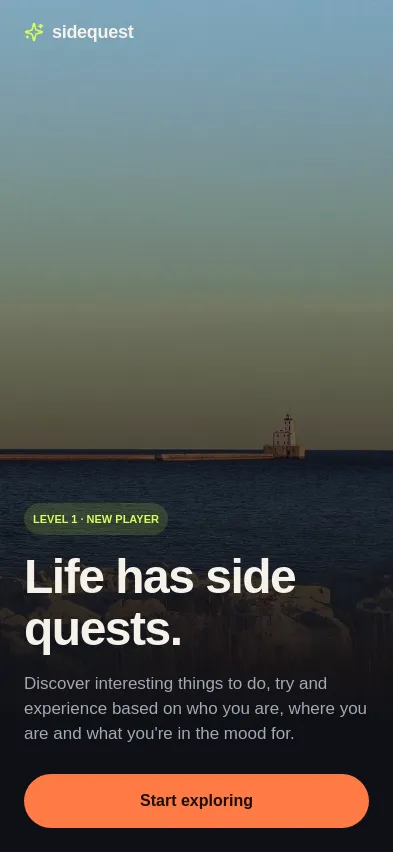 Sidequest Adventure App