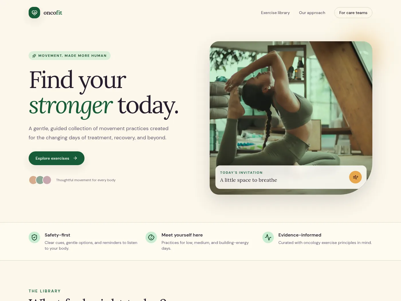 OncoFit Exercise Hub