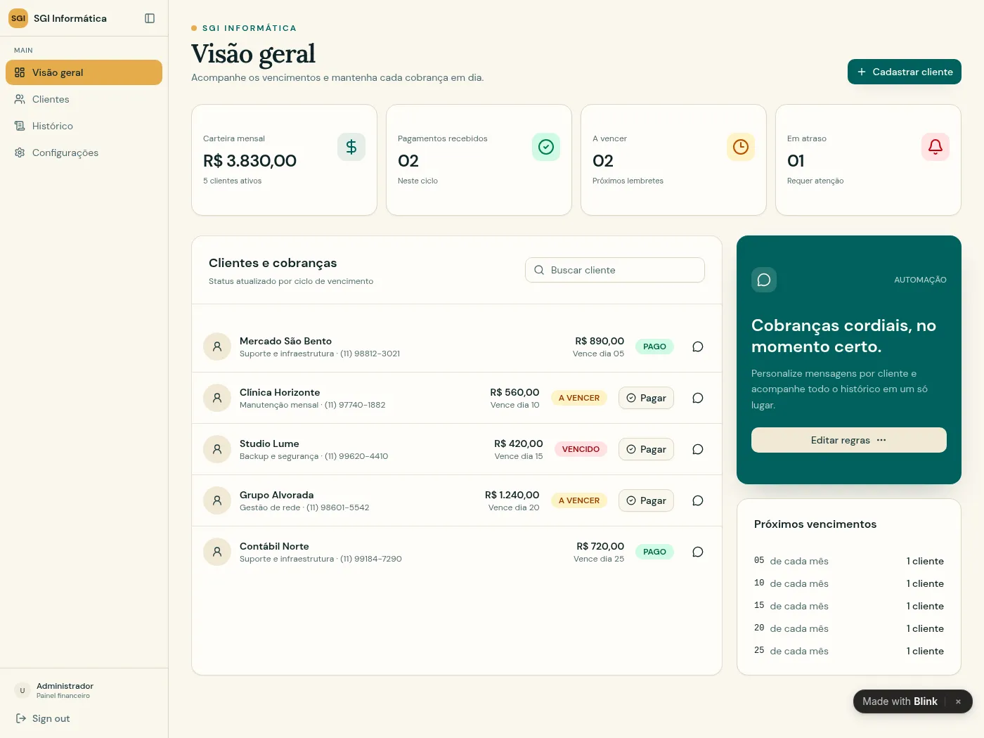 SGI Informática Billing System