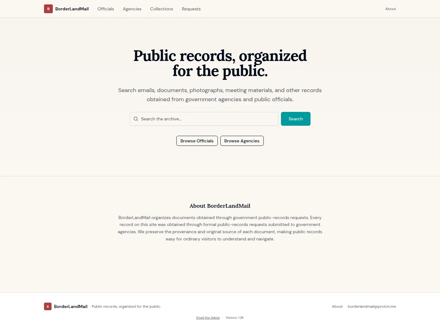 BorderLandMail Portal