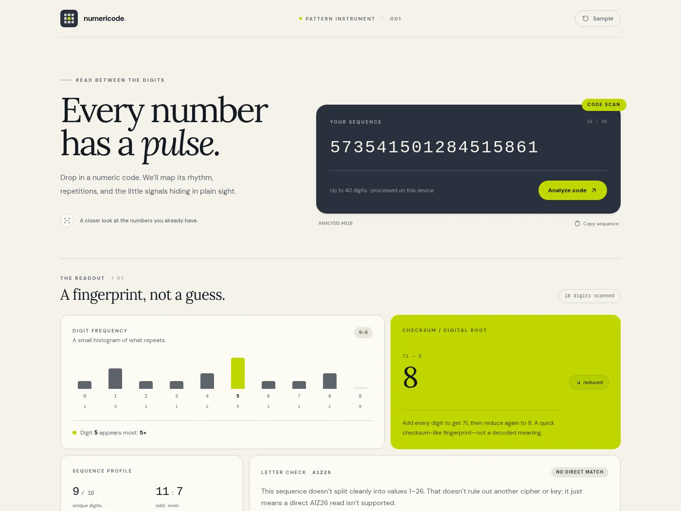 NumeriCode