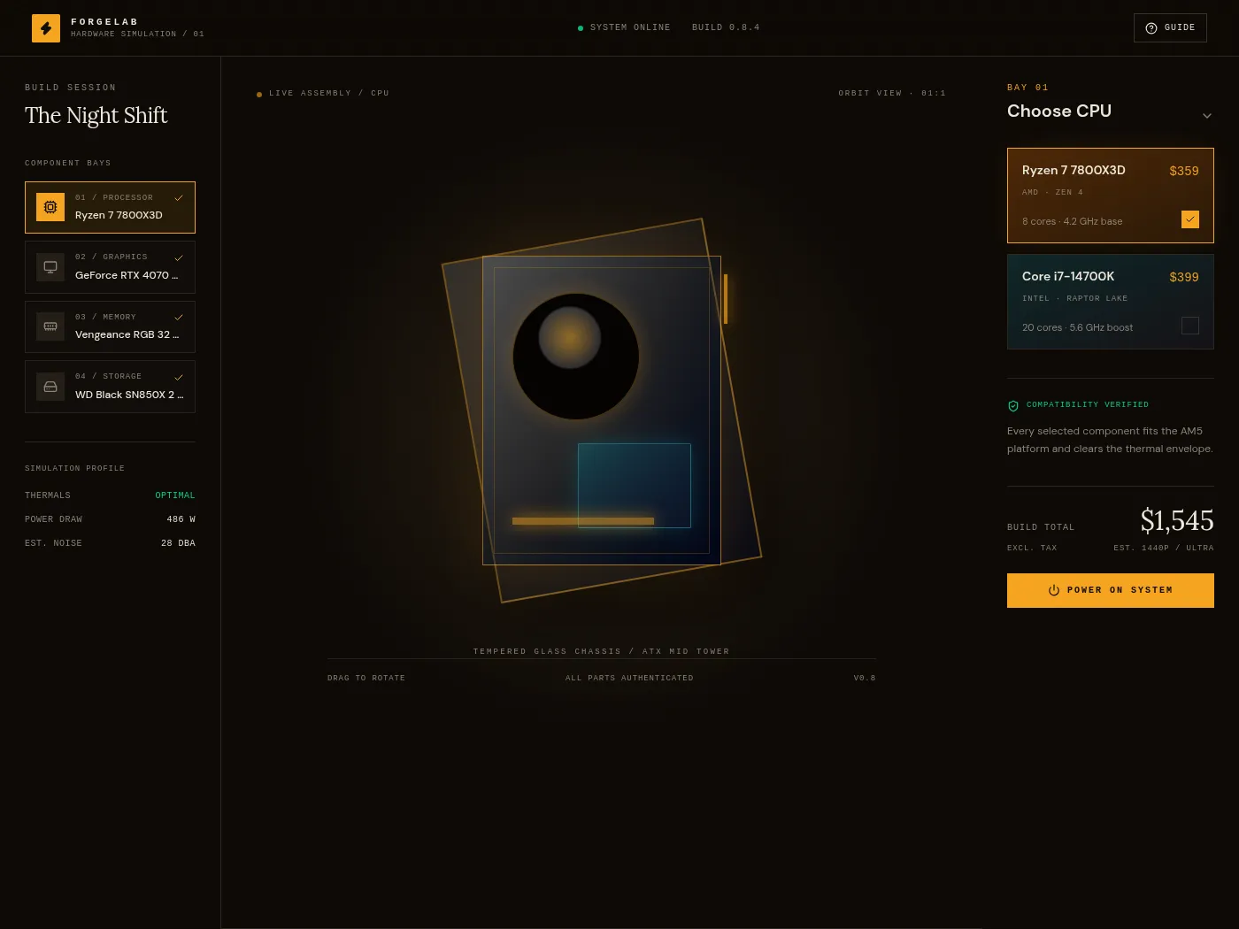 3D PC Builder Simulator