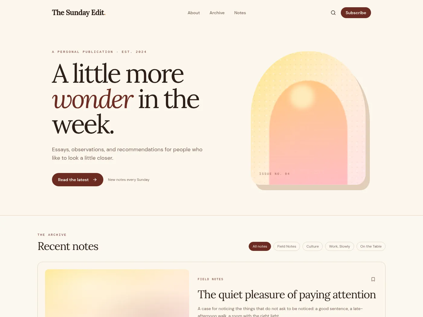Clean Substack Blog