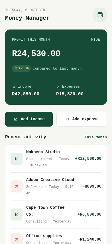 Money Manager Mobile