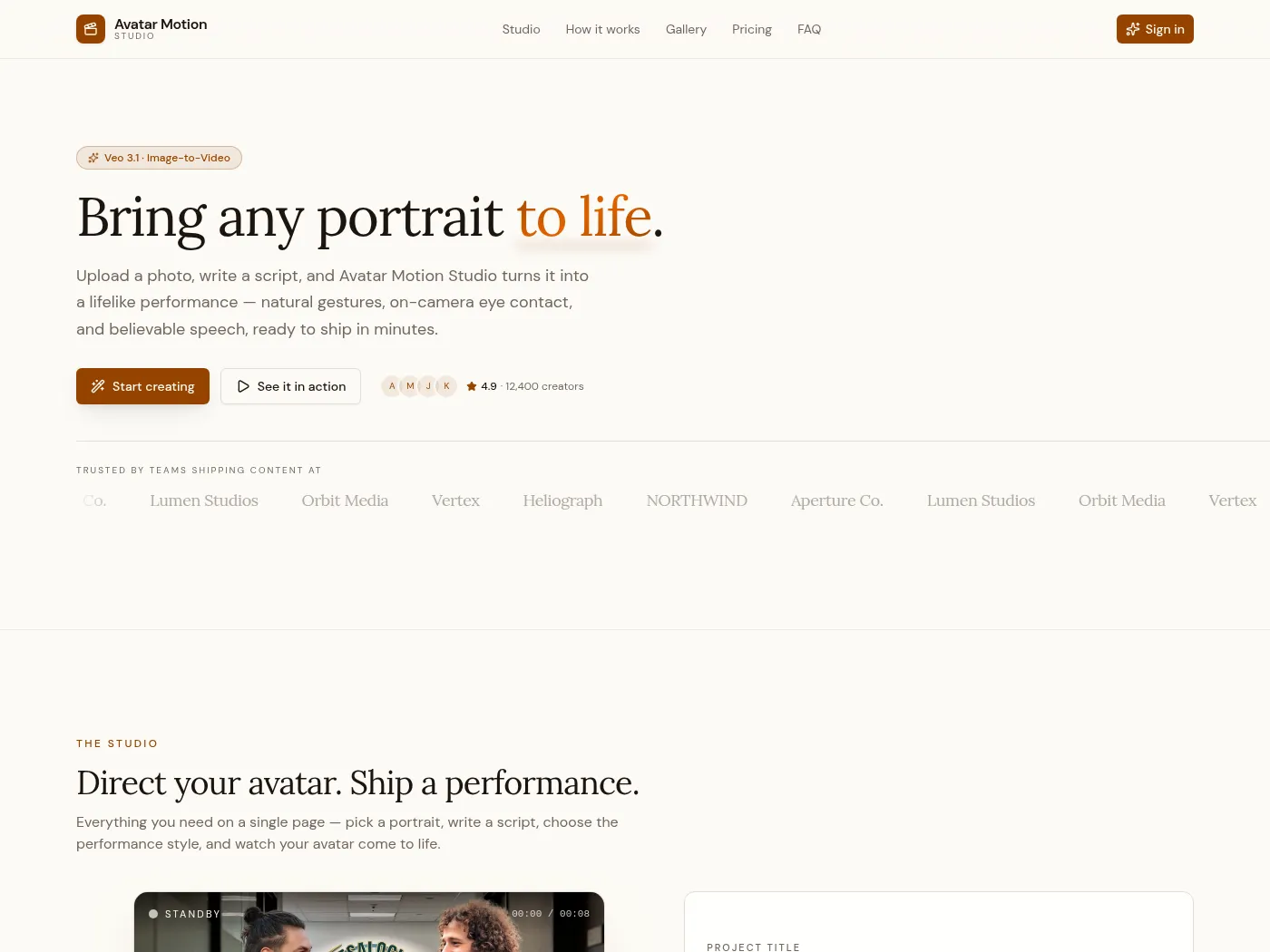 Avatar Motion Studio