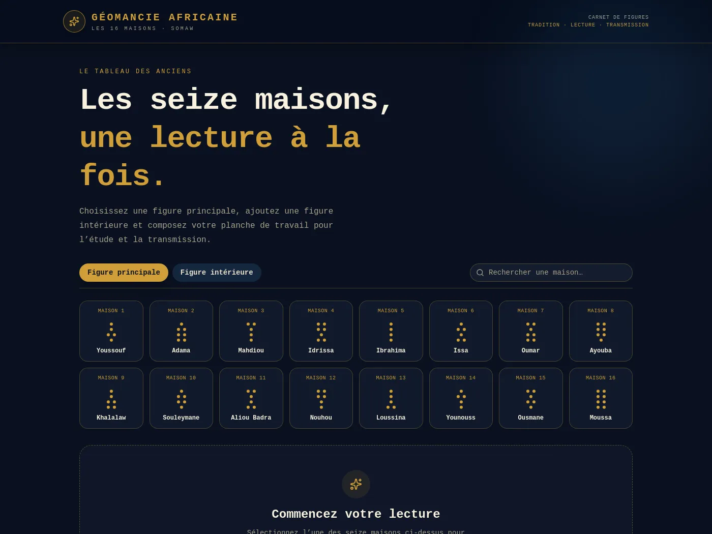 Geomancy 16 Houses App