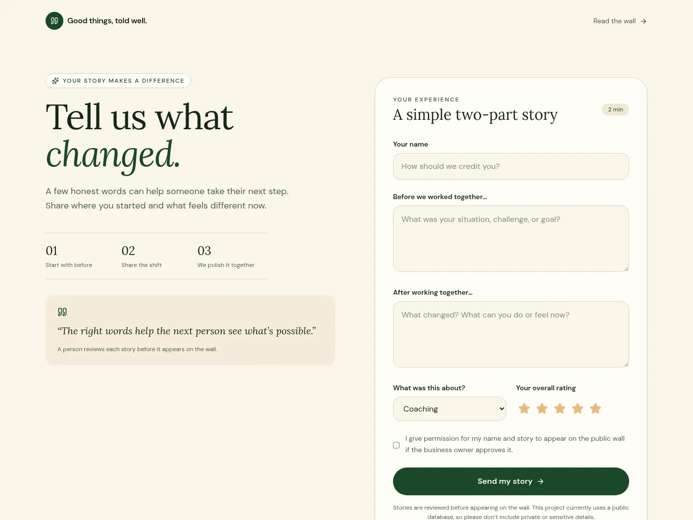 Testimonial Magic Wall