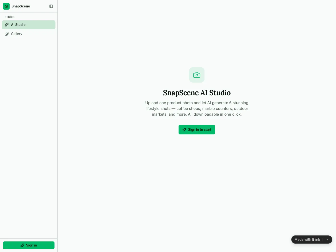 SnapScene AI Studio