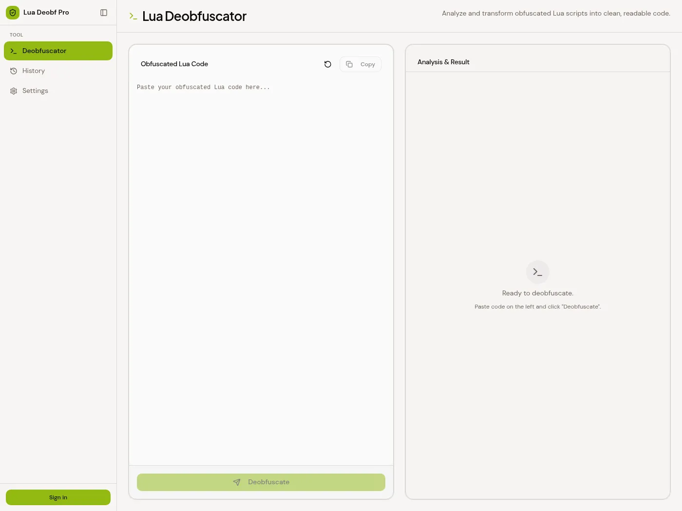 Lua Deobfuscation Pro