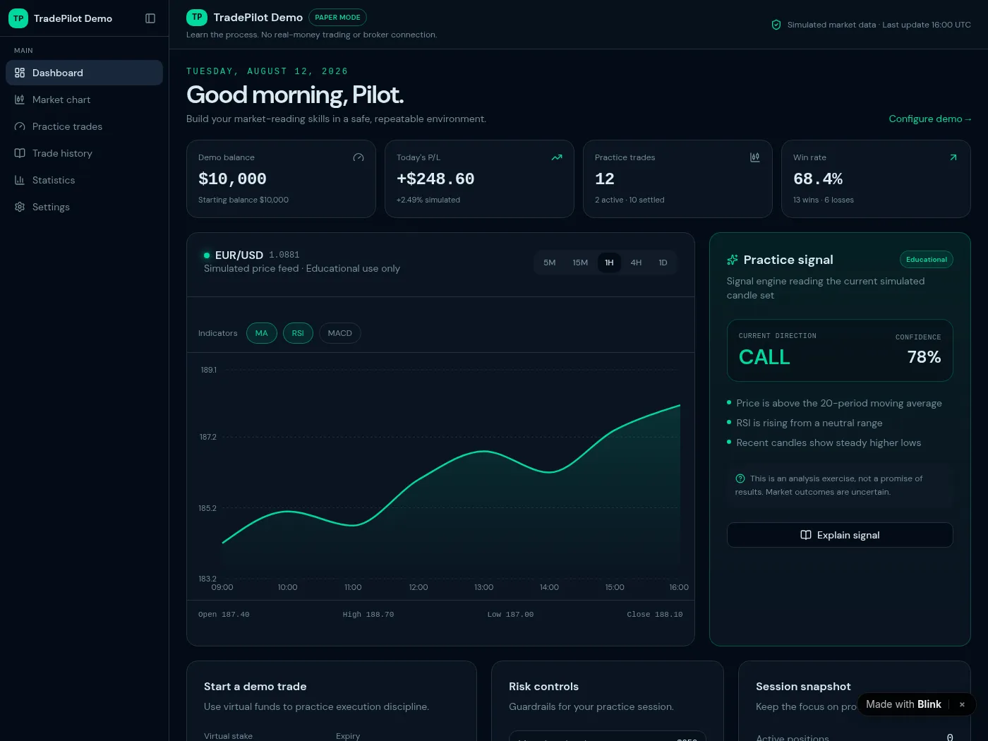 TradePilot Demo App