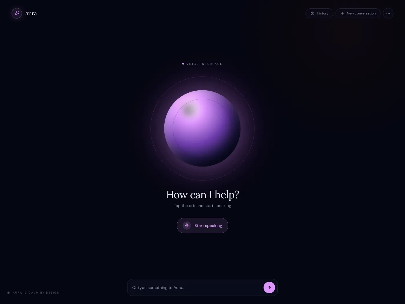 Orb Voice Assistant UI