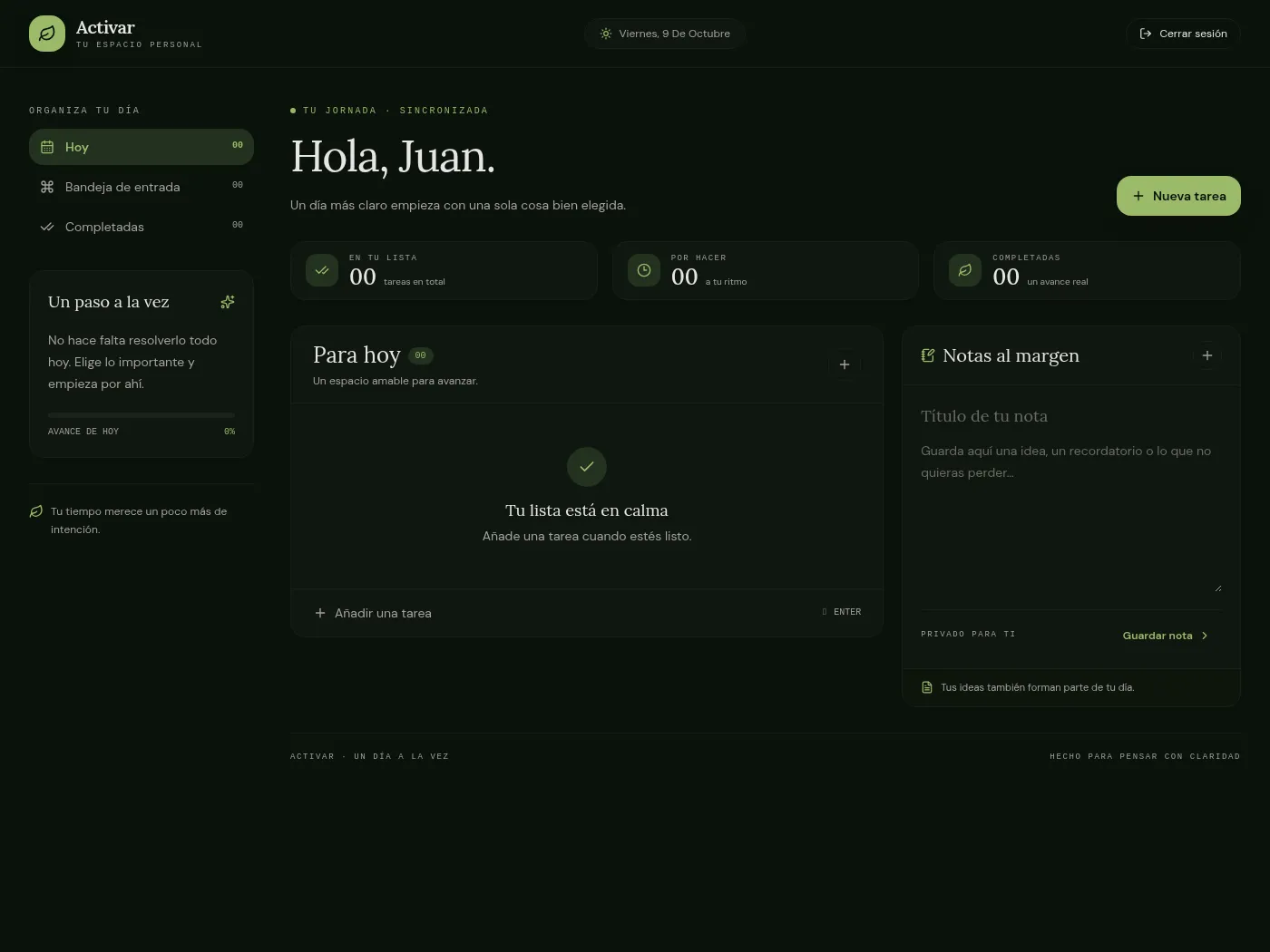 Activar Productivity Hub