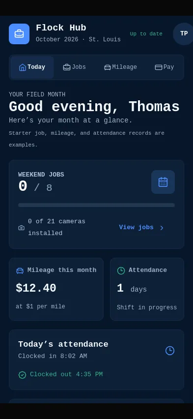 Flock Hub Dashboard