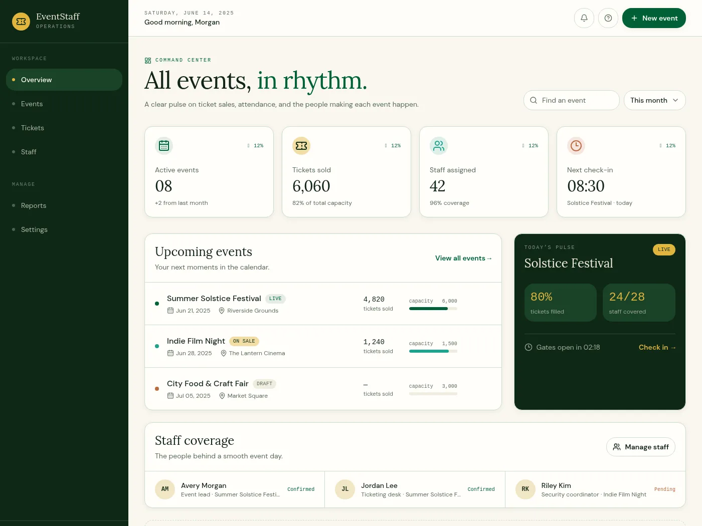 EventStaff Ticket Manager