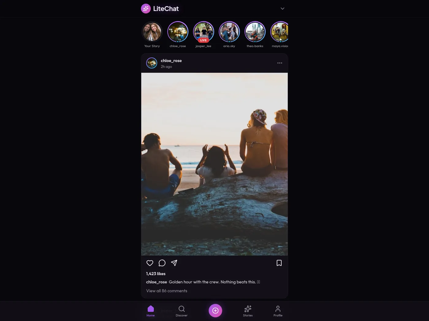 LiteChat Social App