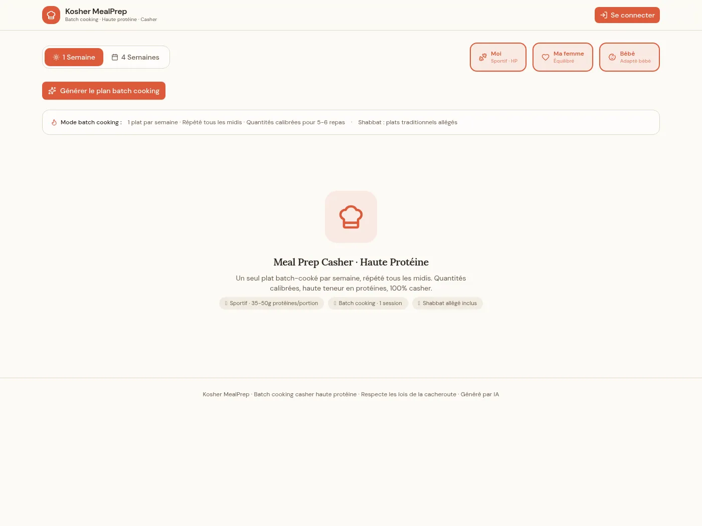 Kosher MealPrep Planner