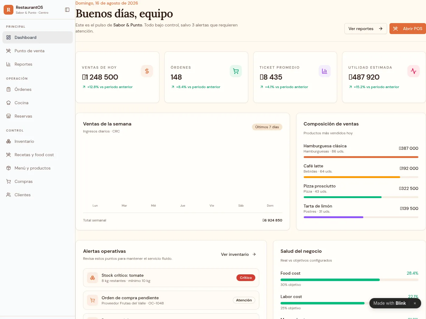 RestaurantOS — Gestión Total