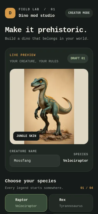 Dino Mod Creator