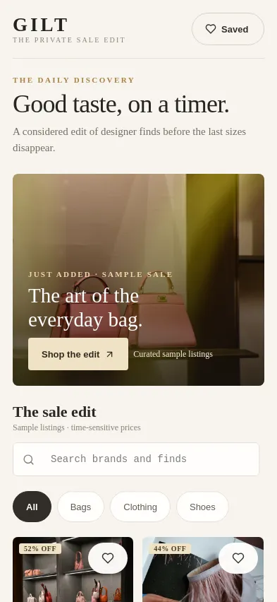 Gilt Groupe Deals Tracker
