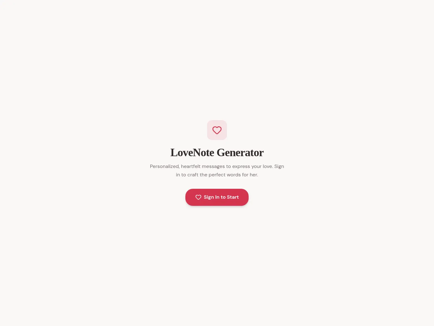 LoveNote Generator