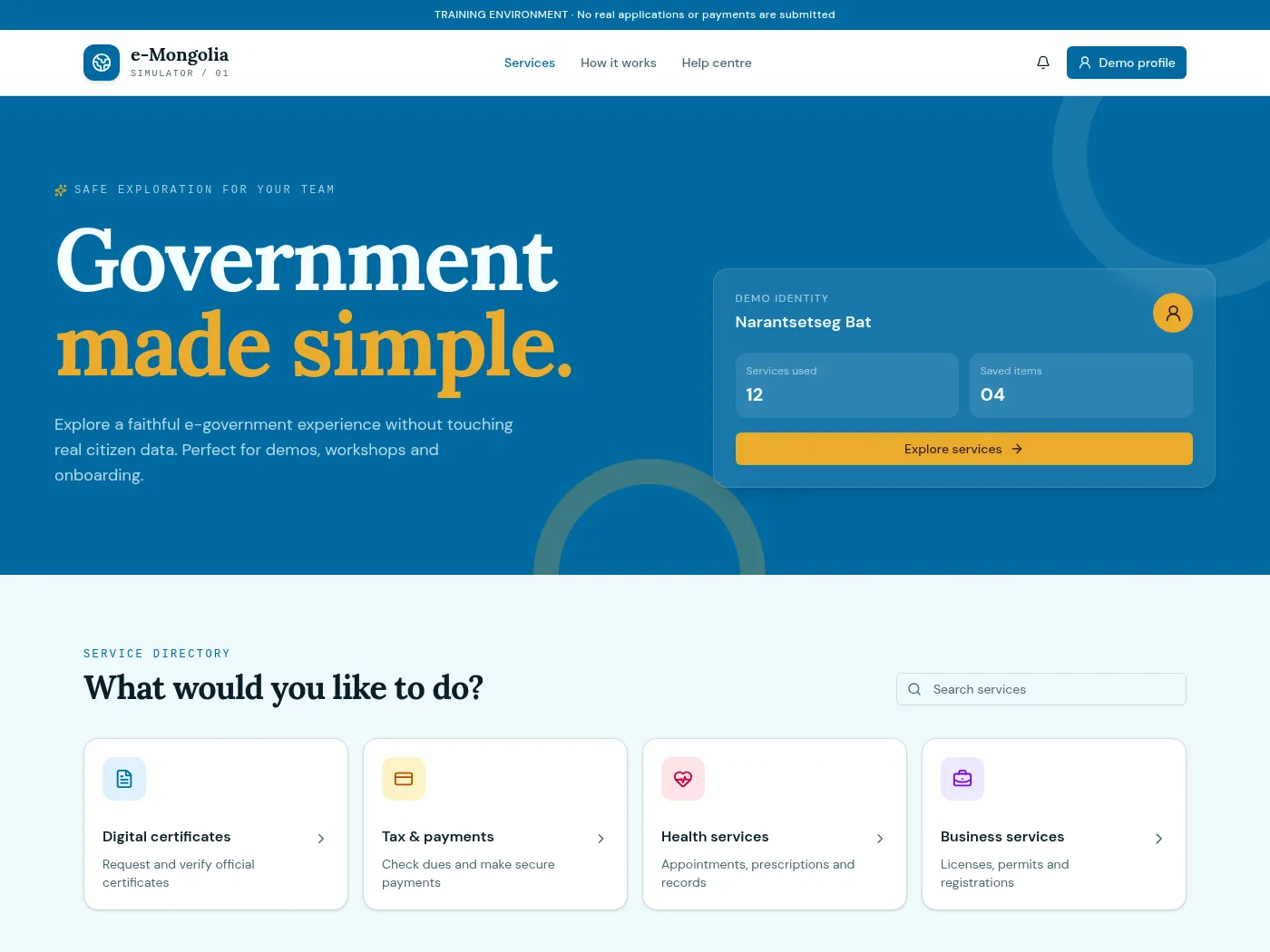 E-Government Simulator