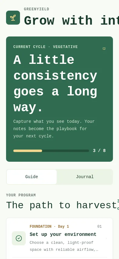 GreenYield Journal