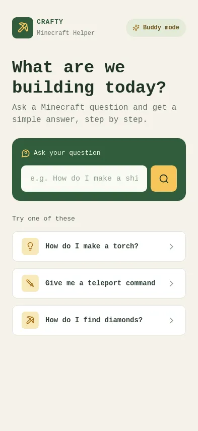 Minecraft Helper Buddy