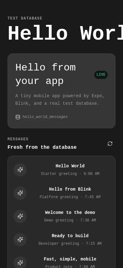 Hello World Mobile