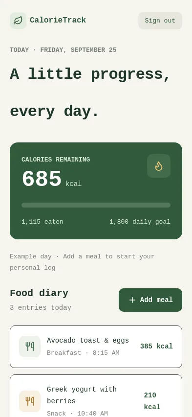 CalorieTrack Pro