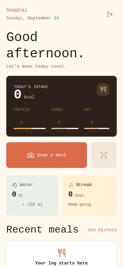 SnapCal Tracker