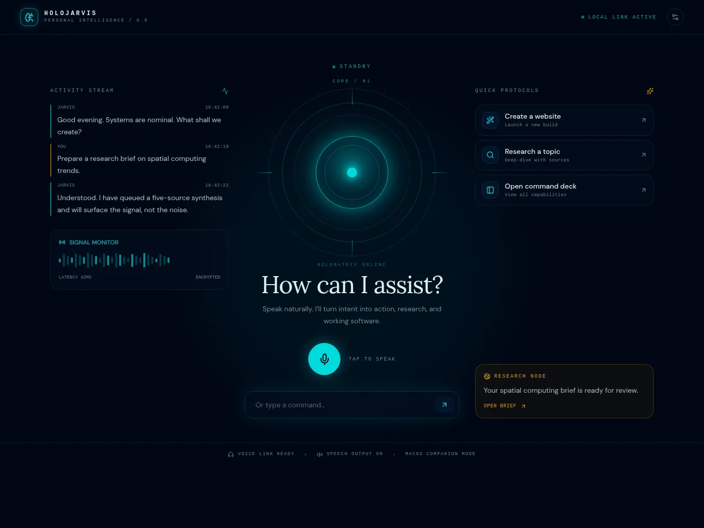 HoloJarvis Assistant