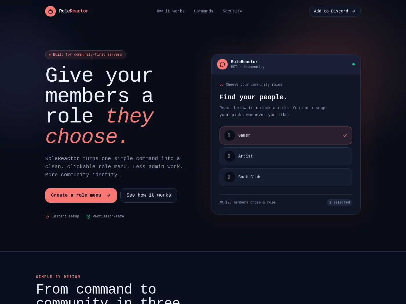 RoleReactor Bot