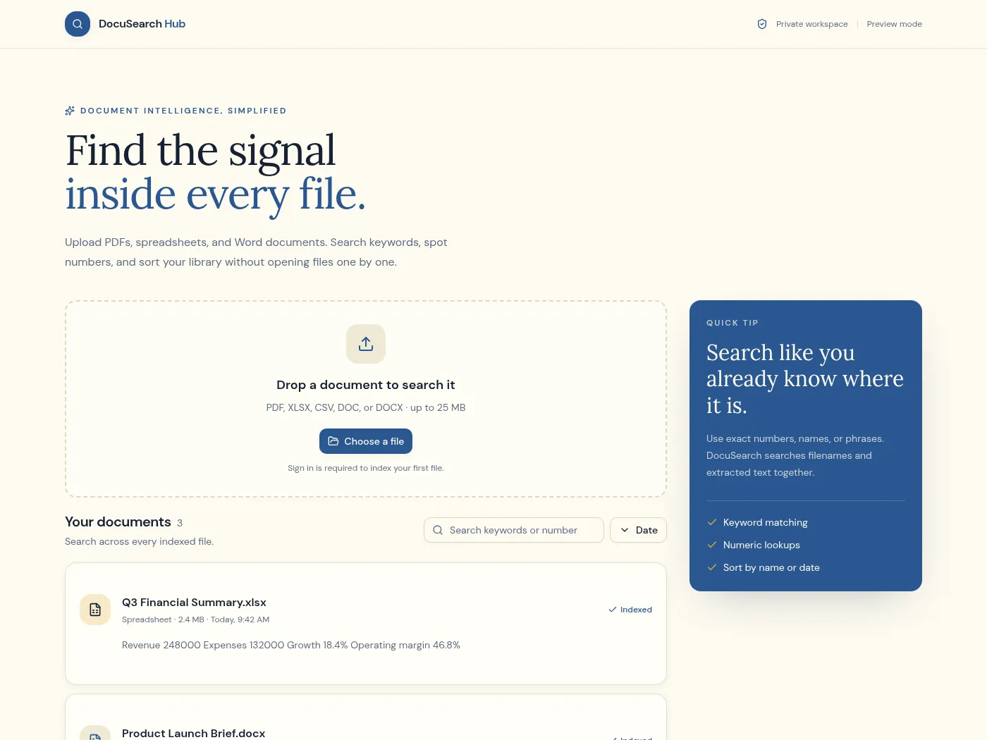 DocuSearch Hub