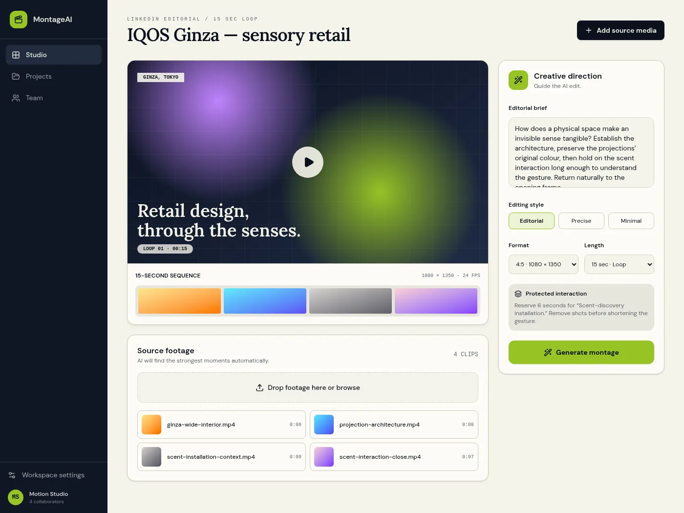 MontageAI Video Studio