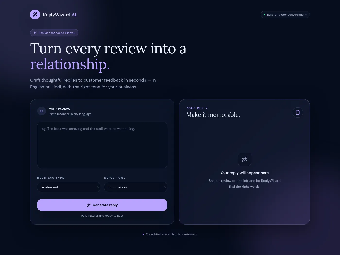 ReplyWizard AI