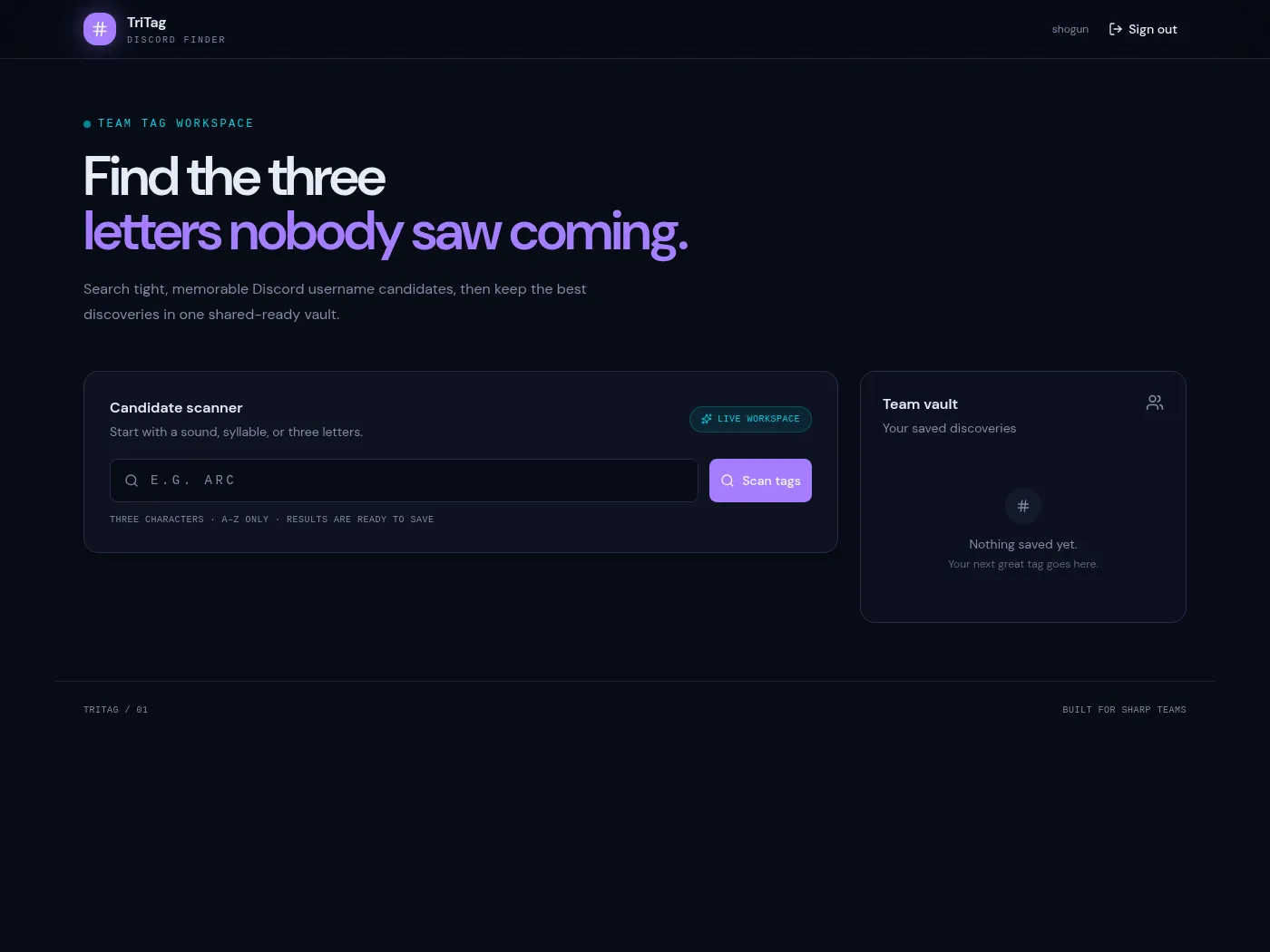 TriTag Discord Finder