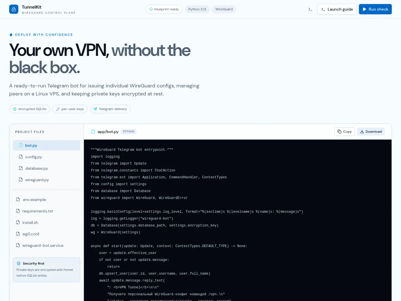 WireGuard VPN Telegram Bot