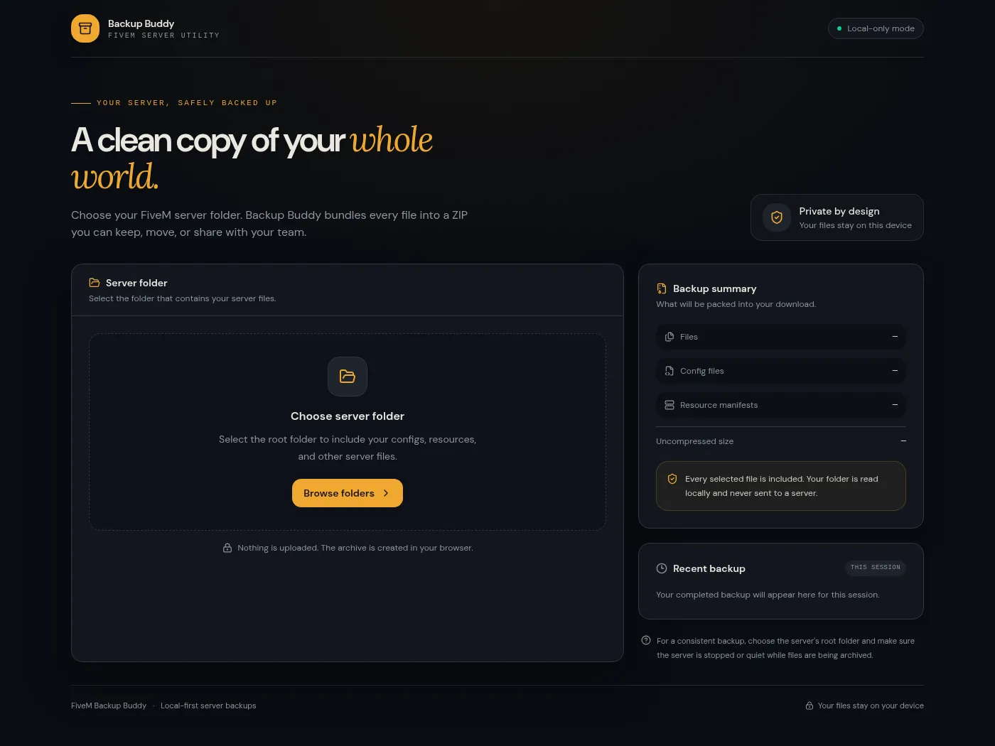 FiveM Backup Buddy