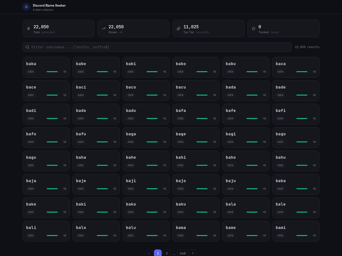 Discord Name Seeker
