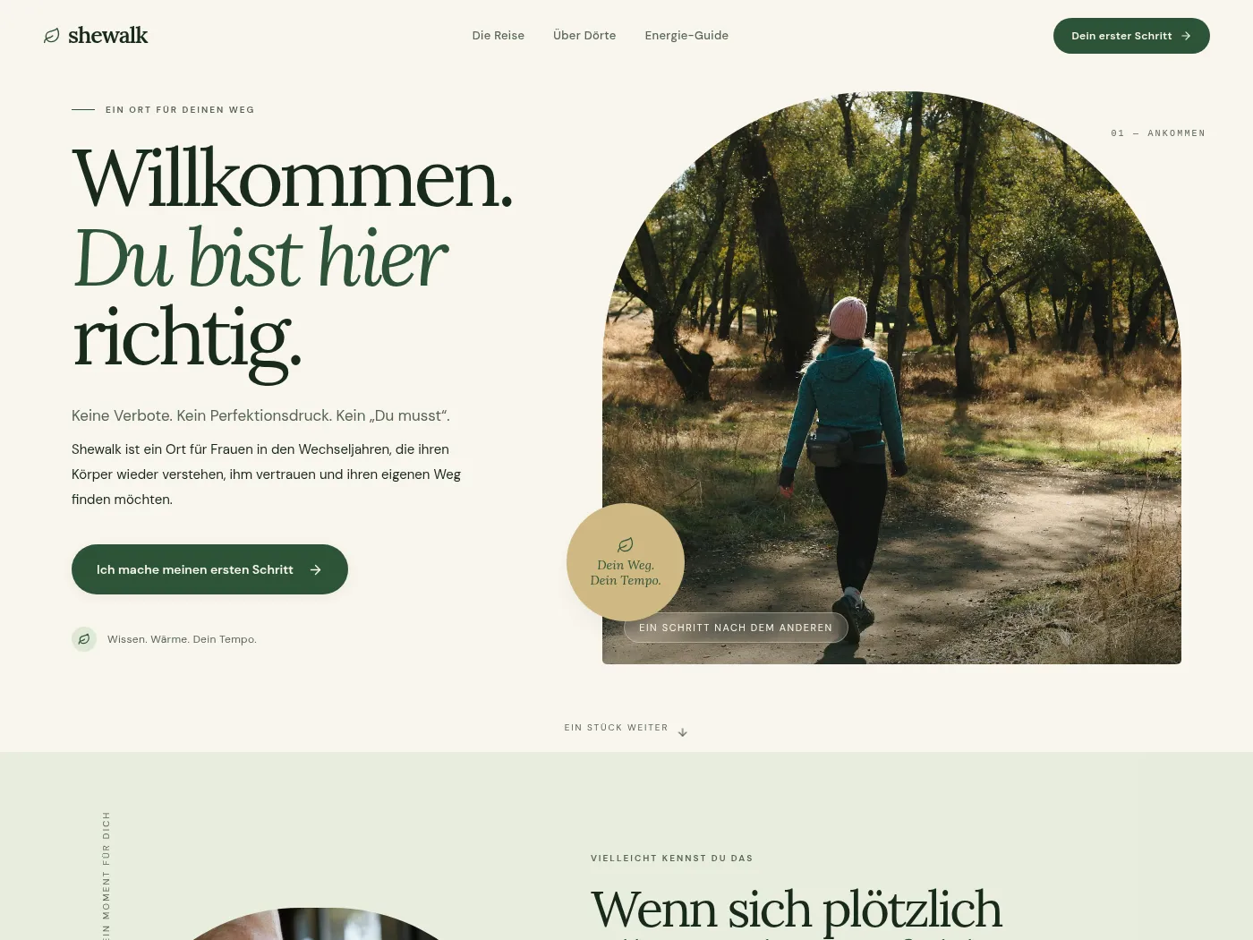 Shewalk Welcome Website