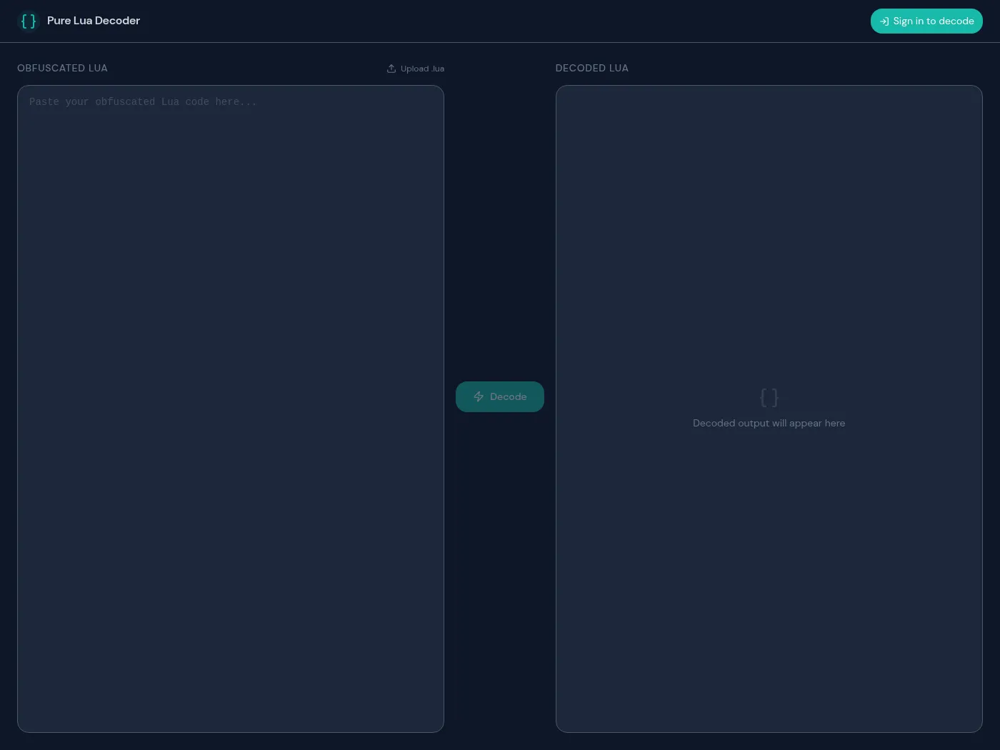 Pure Lua Decoder