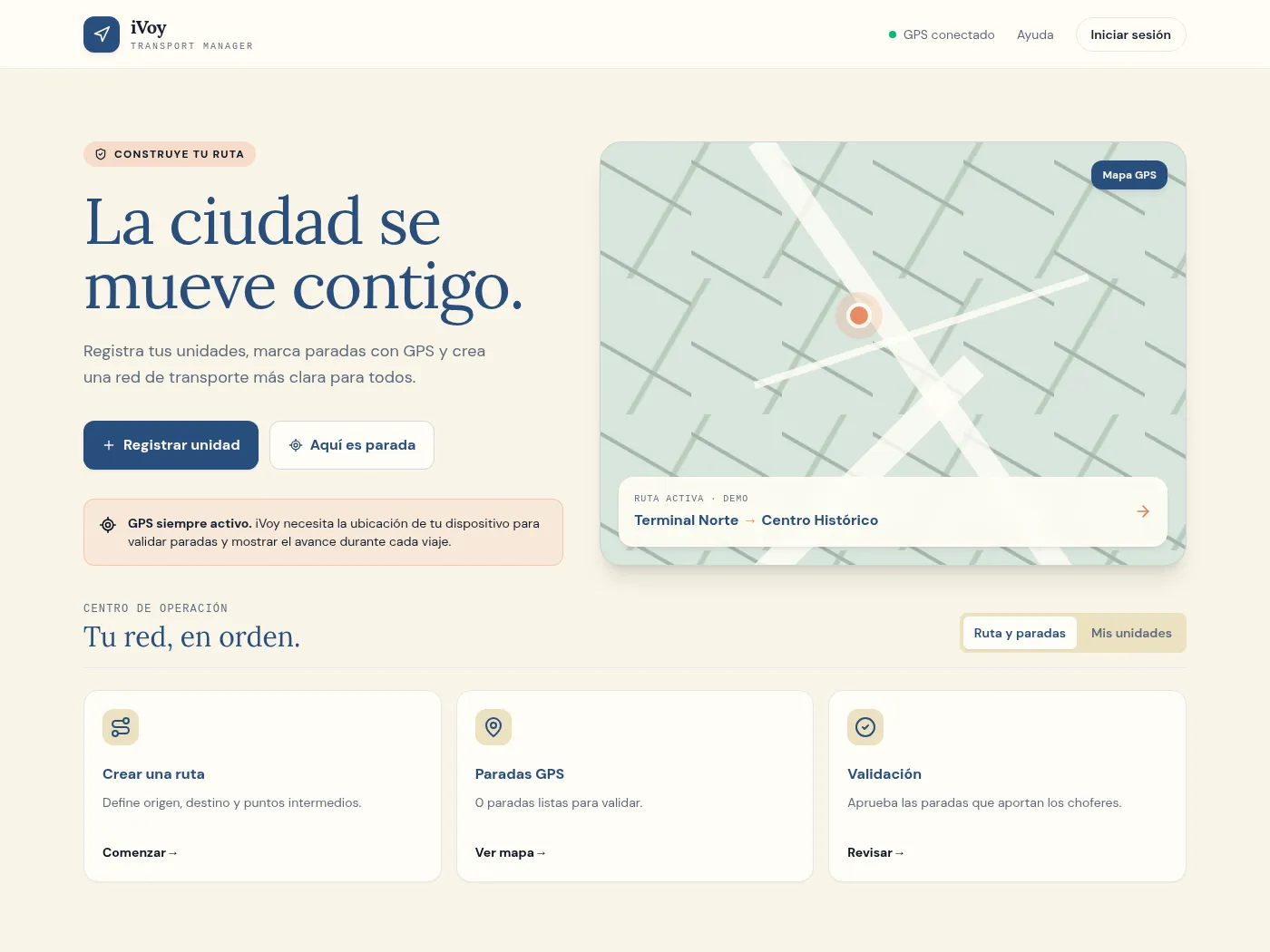 iVoy Transport Manager