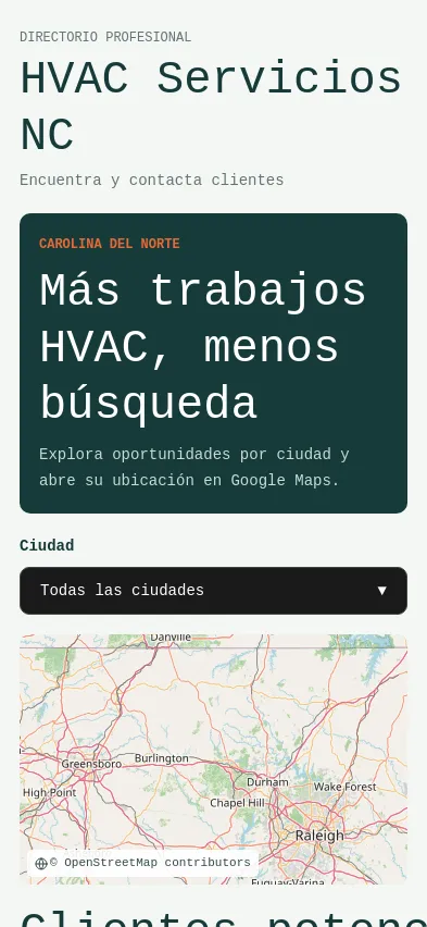 HVAC Clientes NC