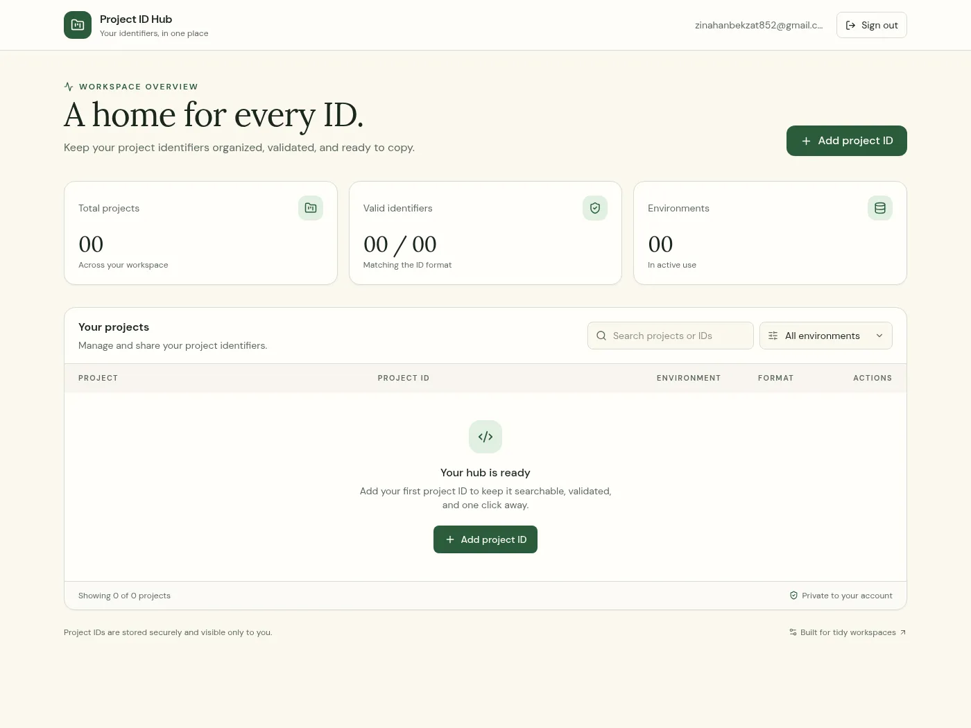 Project ID Hub