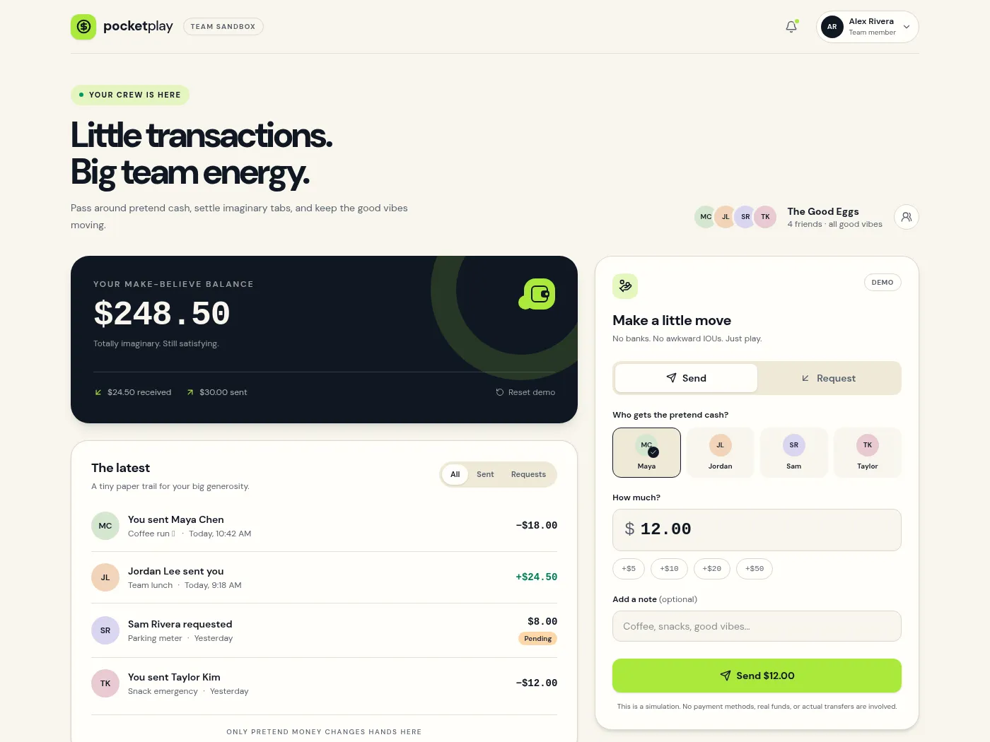 Virtual Pay Playground