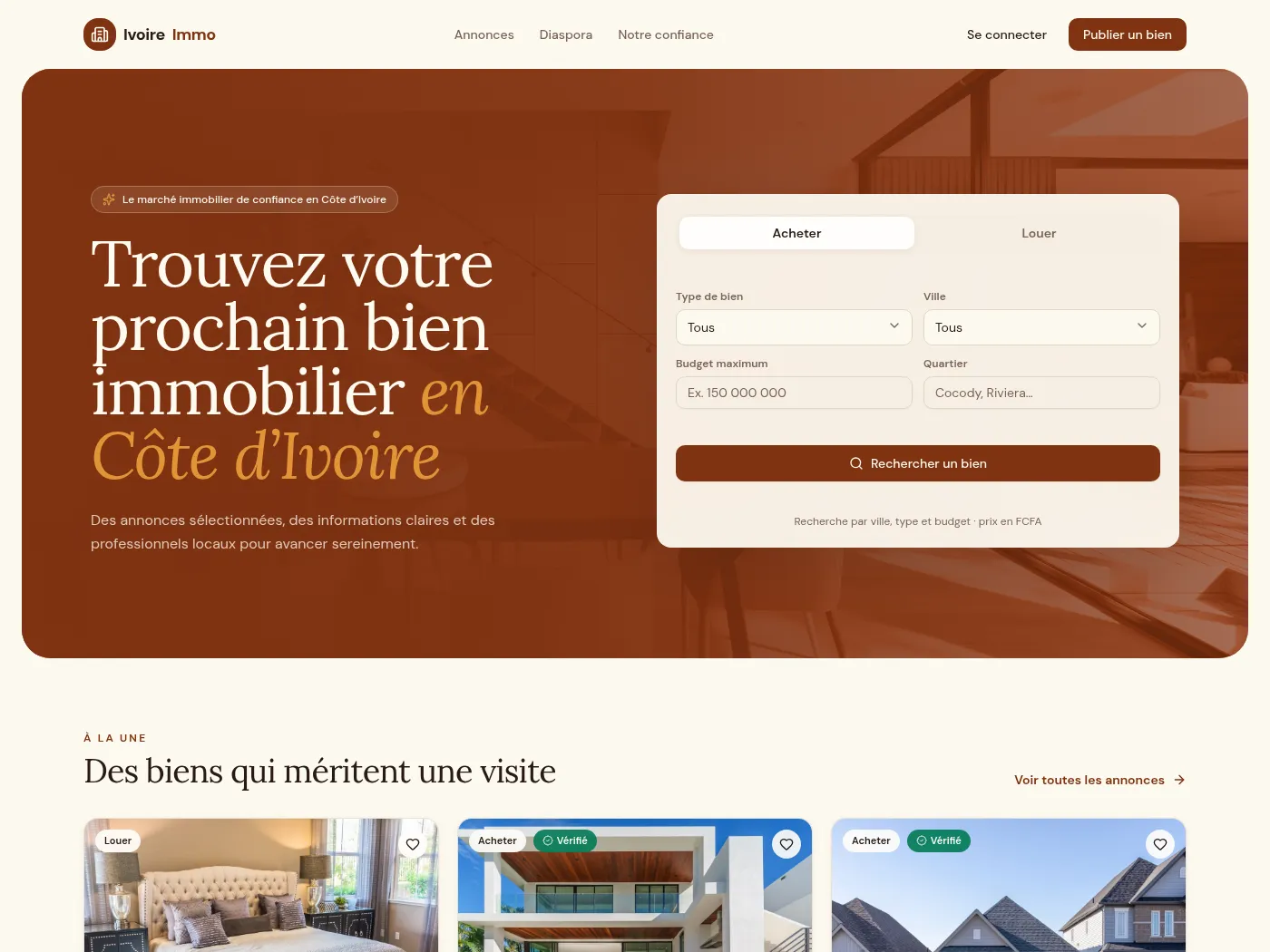 IvoireImmo Marketplace
