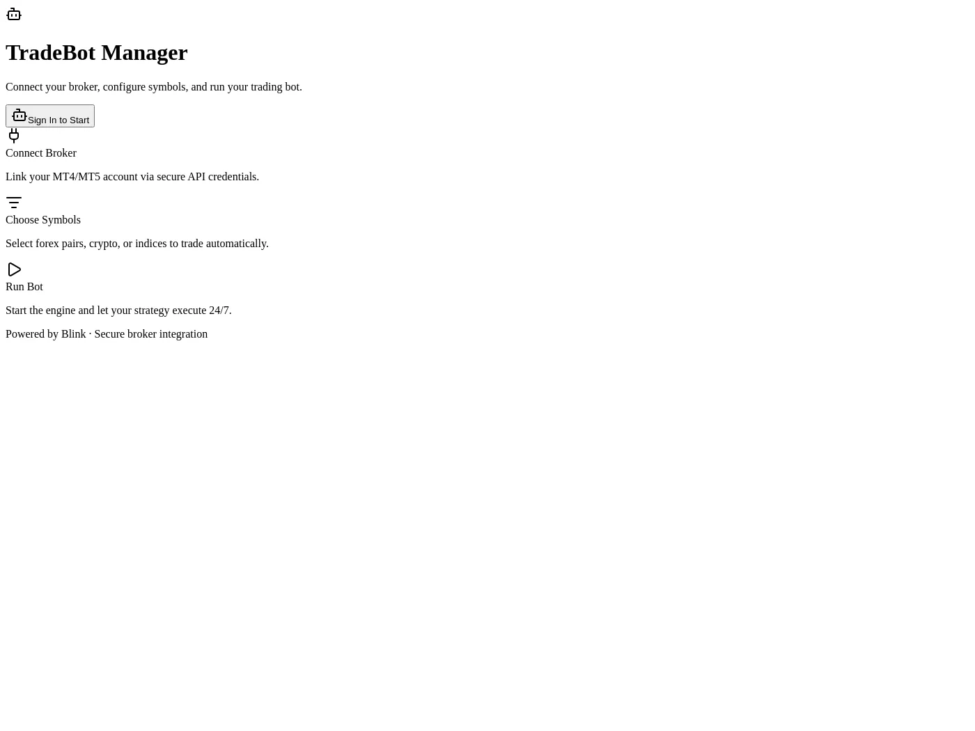 TradeBot Manager