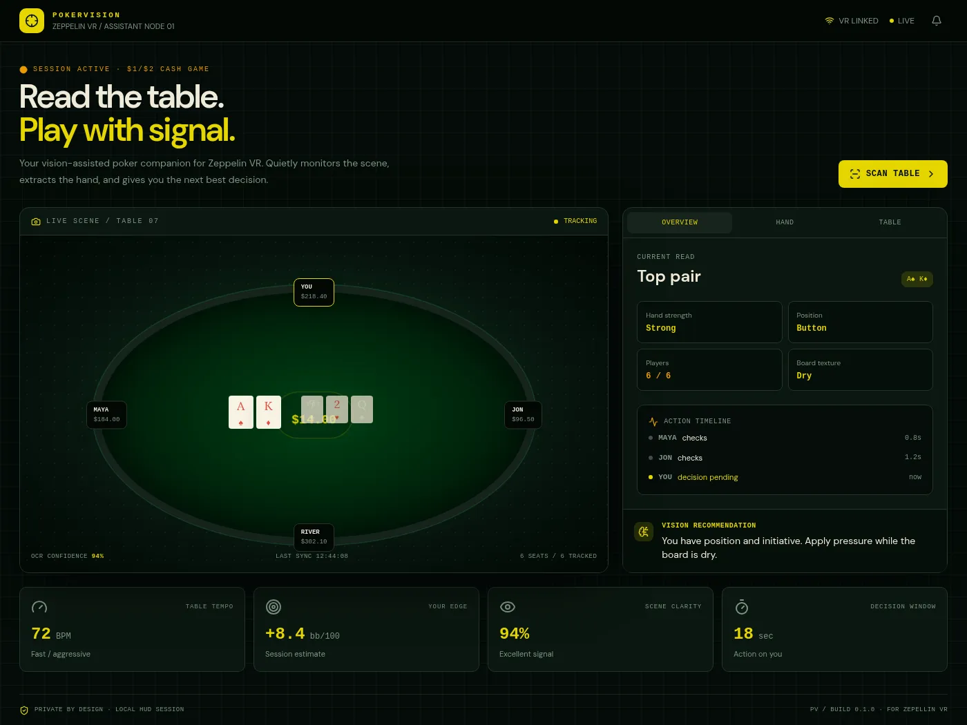 PokerVision VR Assistant